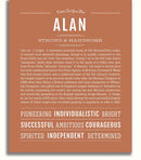 Alan | Name Art Print – Name Stories