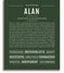 Alan Personalized Name Meaning Art Prints – Name Stories