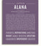 Alana | Name Art Print – Name Stories