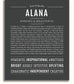 Alana | Name Art Print – Name Stories
