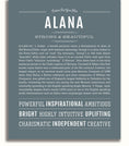 Alana | Name Art Print – Name Stories