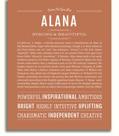 Alana | Name Art Print – Name Stories