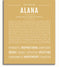 Alana | Name Art Print – Name Stories