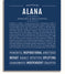 Alana | Name Art Print – Name Stories