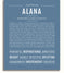 Alana | Name Art Print – Name Stories