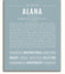 Alana | Name Art Print – Name Stories