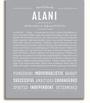 Alani | Name Art Print – Name Stories