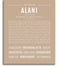 Alani | Name Art Print – Name Stories