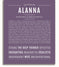Alanna | Name Art Print – Name Stories