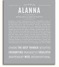 Alanna | Name Art Print – Name Stories