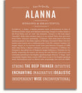 Alanna | Name Art Print – Name Stories