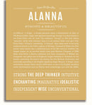 Alanna | Name Art Print – Name Stories