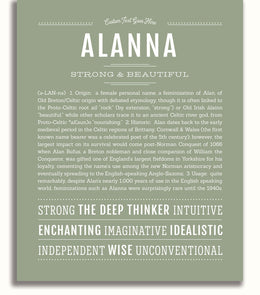 Alanna | Name Art Print – Name Stories