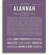 Alannah | Name Art Print – Name Stories