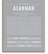 Alannah | Name Art Print – Name Stories