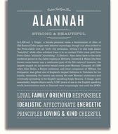 Alannah | Name Art Print – Name Stories