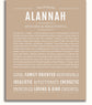 Alannah | Name Art Print – Name Stories