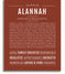 Alannah | Name Art Print – Name Stories