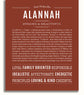 Alannah | Name Art Print – Name Stories