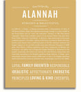 Alannah | Name Art Print – Name Stories