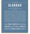 Alannah | Name Art Print – Name Stories