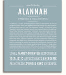 Alannah | Name Art Print – Name Stories