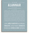 Alannah | Name Art Print – Name Stories
