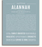 Alannah | Name Art Print – Name Stories