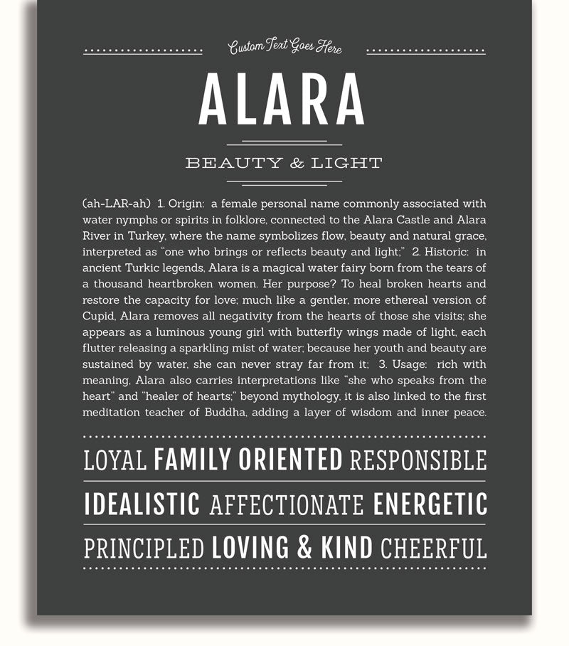 Alara | Name Art Print – Name Stories