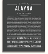 Alayna | Name Art Print – Name Stories