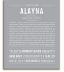 Alayna | Name Art Print – Name Stories