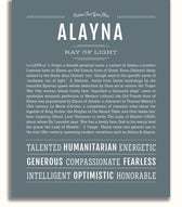 Alayna | Name Art Print – Name Stories