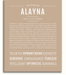 Alayna | Name Art Print – Name Stories