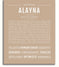 Alayna | Name Art Print – Name Stories