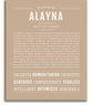 Alayna | Name Art Print – Name Stories