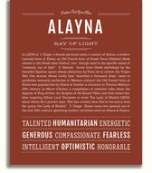 Alayna | Name Art Print – Name Stories