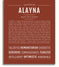 Alayna Personalized Name Meaning Art Prints – Name Stories