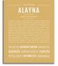 Alayna | Name Art Print – Name Stories