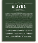Alayna | Name Art Print – Name Stories