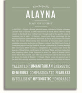 Alayna | Name Art Print – Name Stories