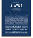 Alayna | Name Art Print – Name Stories