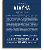 Alayna | Name Art Print – Name Stories