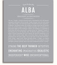 Alba | Name Art Print – Name Stories