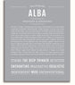 Alba Personalized Name Meaning Art Prints – Name Stories