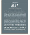 Alba | Name Art Print – Name Stories