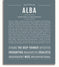 Alba | Name Art Print – Name Stories