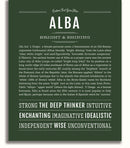 Alba | Name Art Print – Name Stories