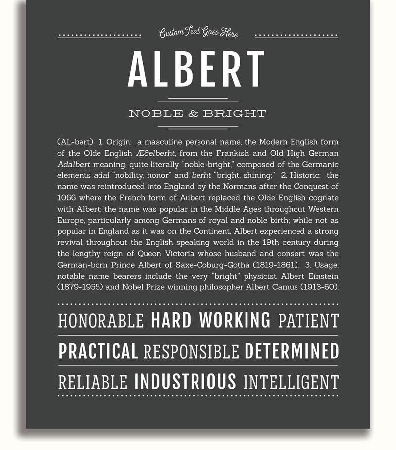 Albert | Name Art Print – Name Stories