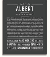 Albert | Name Art Print – Name Stories