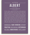 Albert | Name Art Print – Name Stories